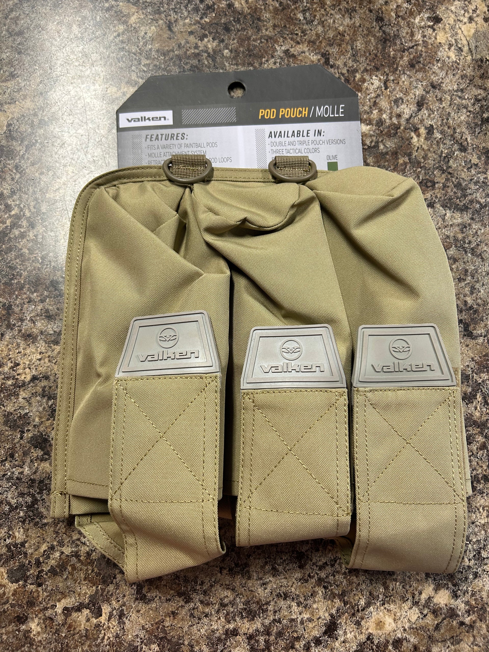 Valken Molle Pod Pouch Tan-3 pod – Montgomery Sporting Goods & Paintball